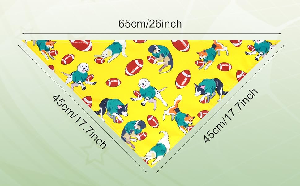 SLSON 10 Pack Ball Pattern Dog Bandanas，Dog Scarf Washable Ball Sports Games Themed Triangle Pet ...