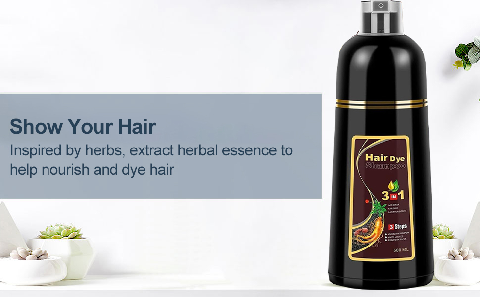 Amazon.com : Dajuzi 500ml Chao Canas Hair Dye Shampoo, Chao Canas Shampoo Super Bonita, Chao ...