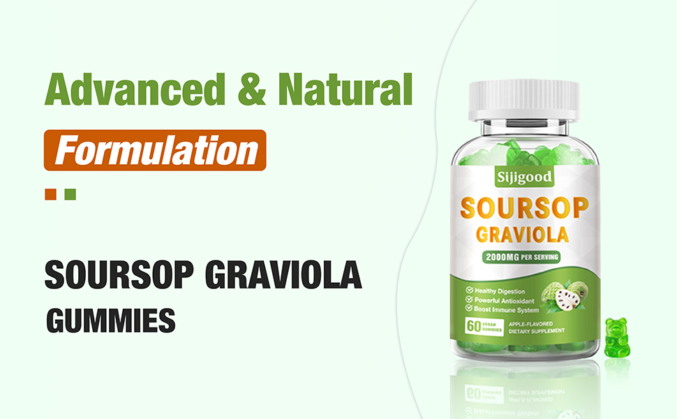 Amazon.com: 2 Pack Soursop Graviola Gummies - Organic Soursop Leaves & Fruit Extract 2000mg ...