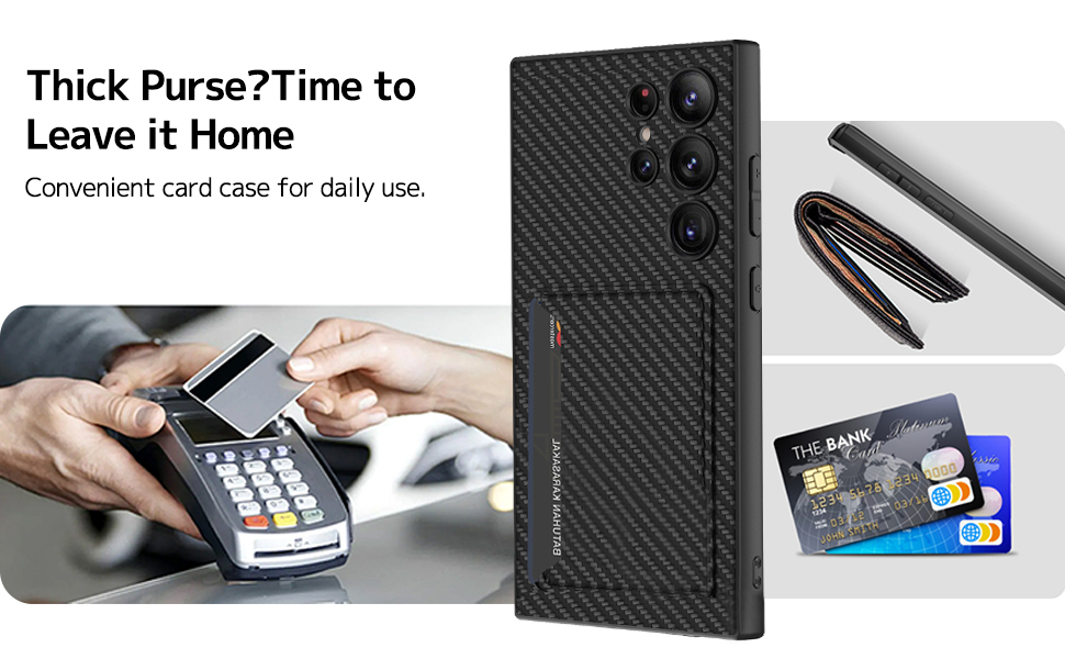 Amazon.com: Ninki Compatible Samsung Galaxy S24 Ultra Case with Card Holder, Leather Galaxy S24 ...