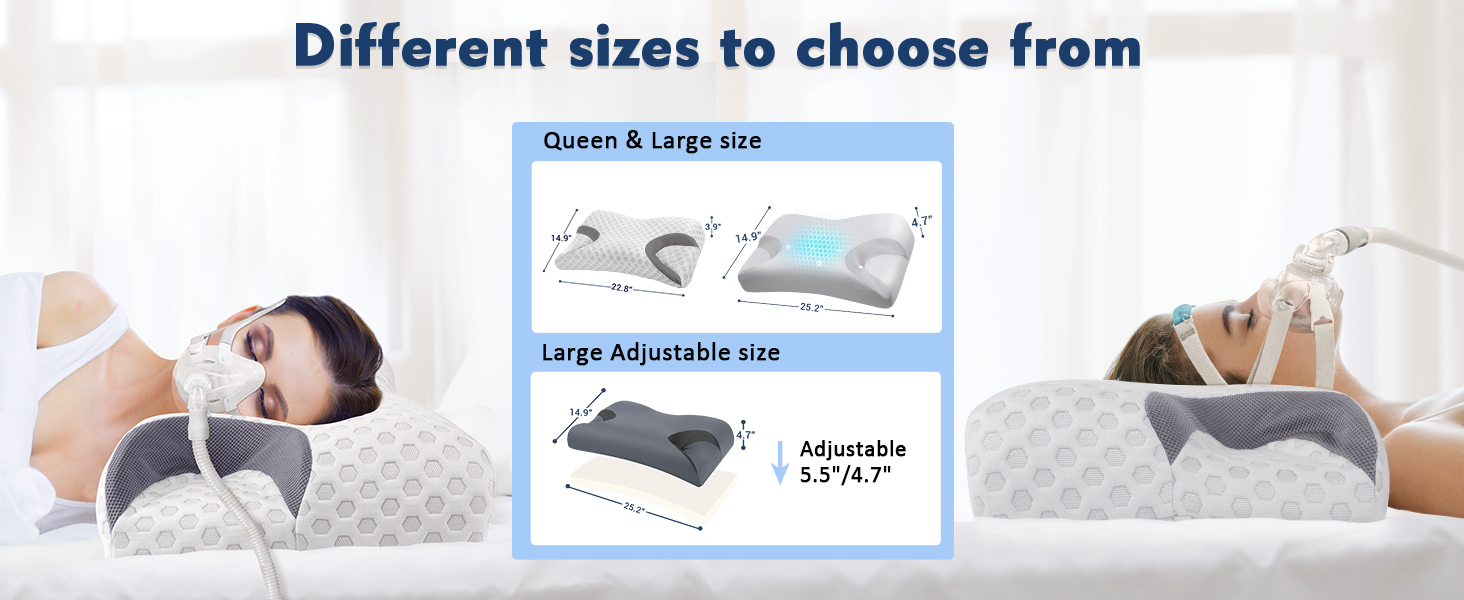 Amazon.com: IKSTAR CPAP Pillow for Side Sleeper, Sleep Apnea Pillow for Sleeping, CPAP Nasal ...