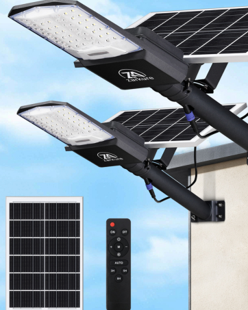 9500W Solar Street Lights Outdoor, 40000mAh IP67 Waterproof Solar Security Flood Lights 7000K ...