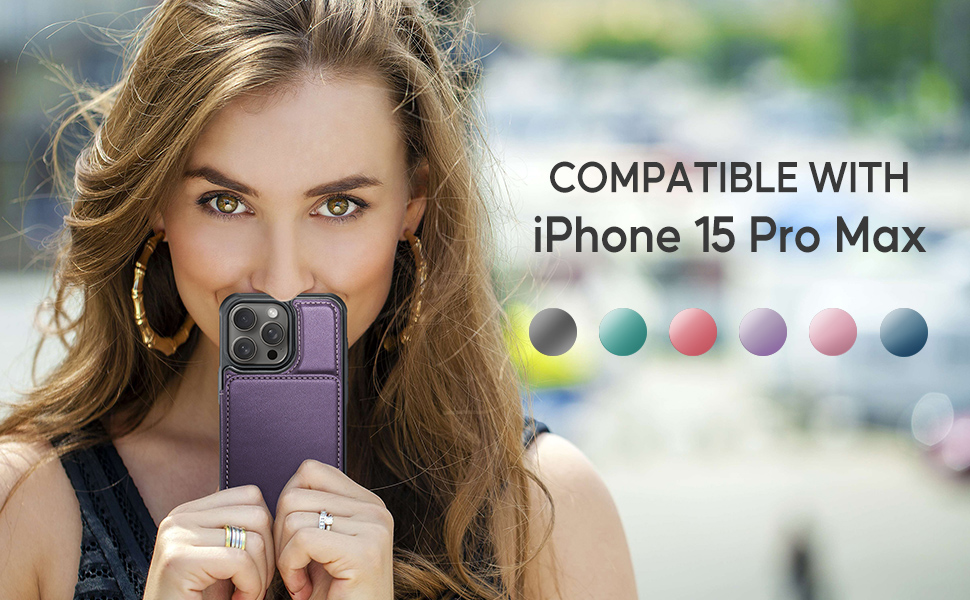 Amazon.com: Vinich for iPhone 15 Pro Max Wallet Case with Card Holder, Case for iPhone 15 Pro ...