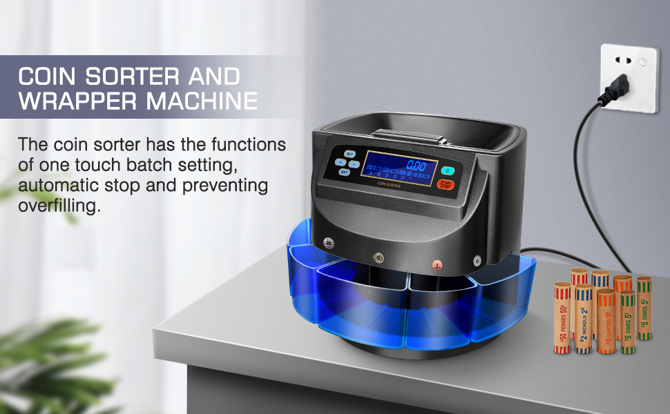 Amazon.com : SOKO Coin Counter Machine/Coin Sorter, Professional Change Counter Machine Eletric ...