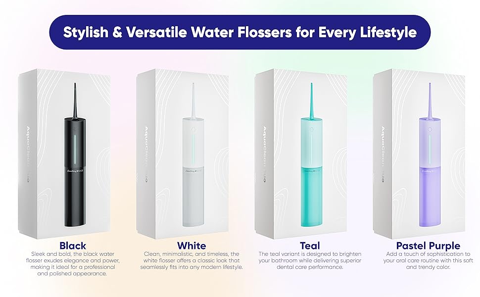 Amazon.com: SOMETHING NICE AquaClean Duo Water Flosser - Portable, Waterproof, Includes Nozzles ...