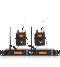 Amazon.com: XTUGA SEM200 2 Channel Stereo Wireless in Ear Monitor System 4 Rechargeable ...
