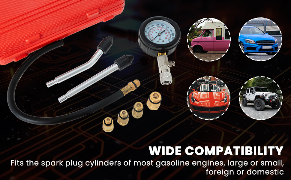 Amazon.com: SIXIWANZI Compression Tester Professional Engine ...