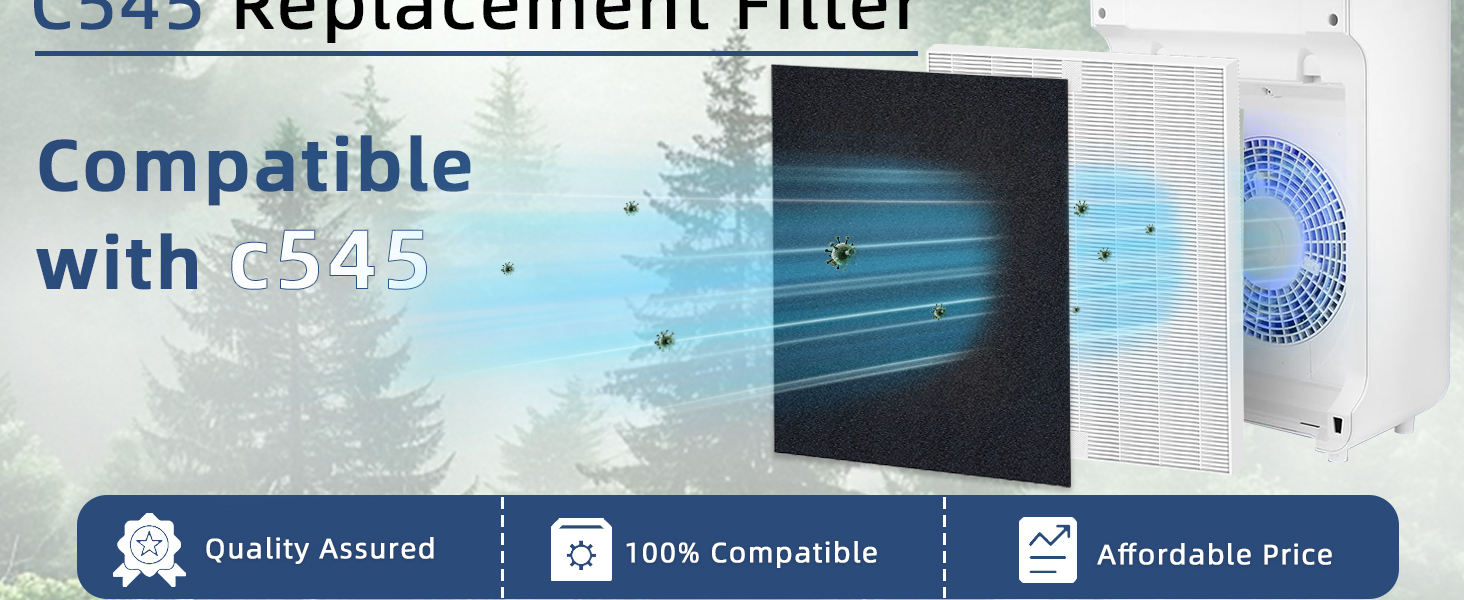 Amazon.com: Amboseli 8 Pack C545 H13 HEPA Replacement Filter S Compatible with Winix C545 Air ...