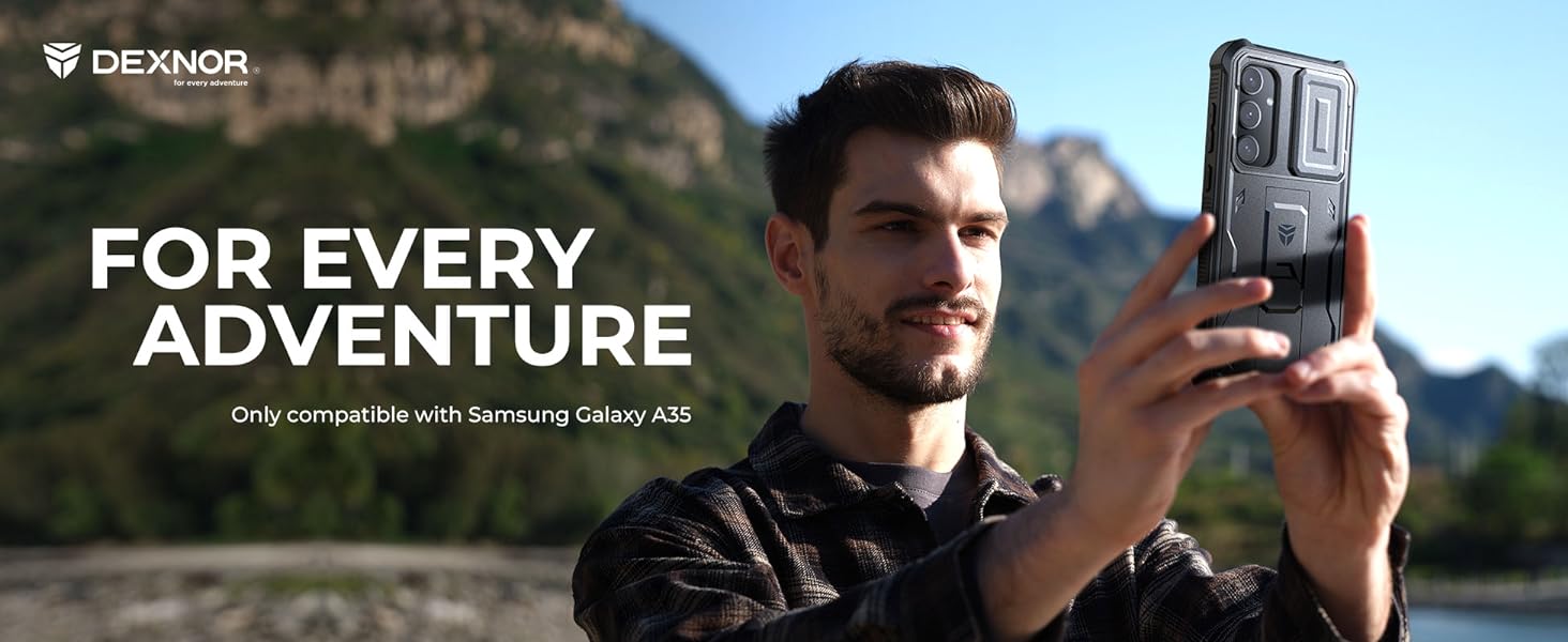 Amazon.com: Dexnor for Samsung Galaxy A35-5G Case, [2 Front Frame] [Built-in Slide Camera Cover ...