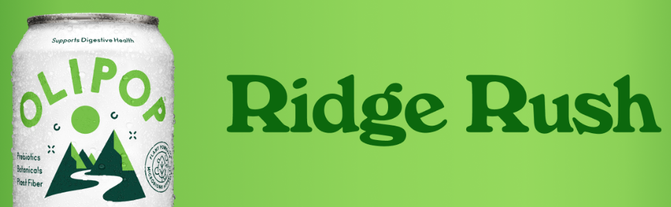 Amazon.com : OLIPOP Prebiotic Soda, Ridge Rush, Blend of Prebiotics, Botanicals, Plant Fiber, 12 ...