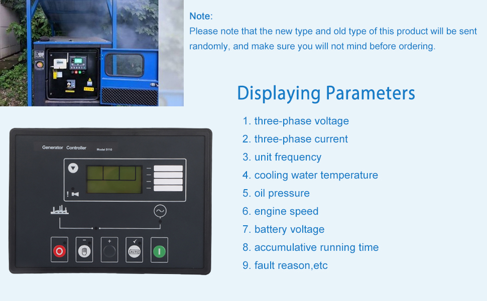 Amazon.com: Generator Controller 5110, Generator Controller Module LCD ...