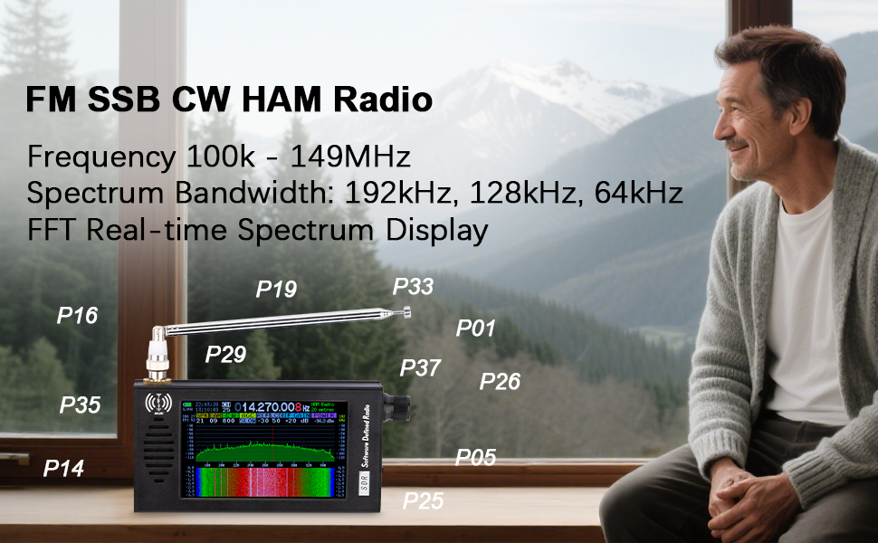 Amazon.com: DSP-01 Portable DSP SDR Radio 100KHz-149MHz,4.3 Inch IPS Touchscreen FM MW SSB CW ...