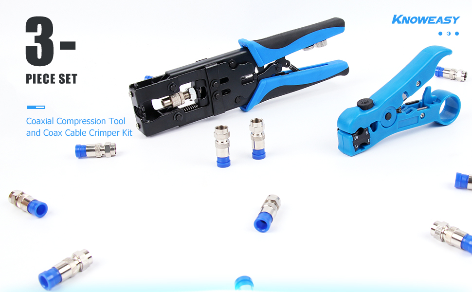 Knoweasy BNC Cable Crimper and Coaxial Compression Tool Kit ...