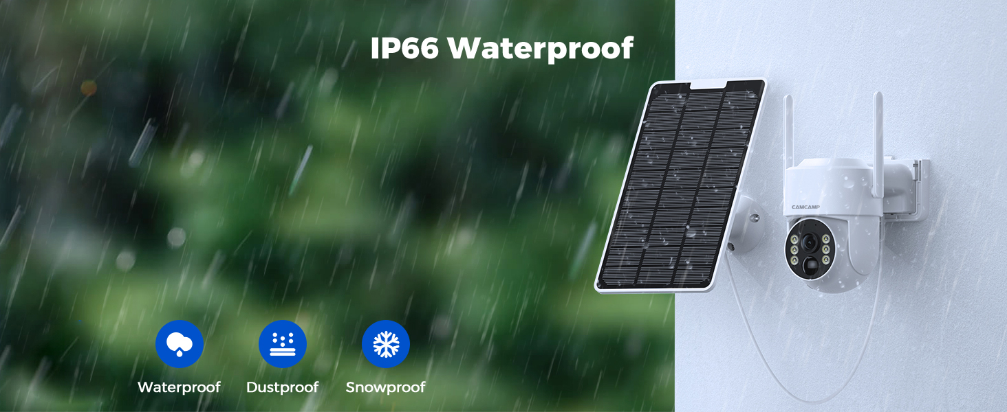 Amazon.com : Camcamp Wireless Security Camera System, Solar-Powered 4MP 4 Cam-Kit with 7 ...