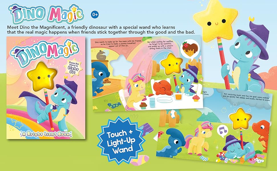 Amazon.com: Dino Magic - Children's Sensory Touch and Light-Up Board Book: 9781956818543: Little ...