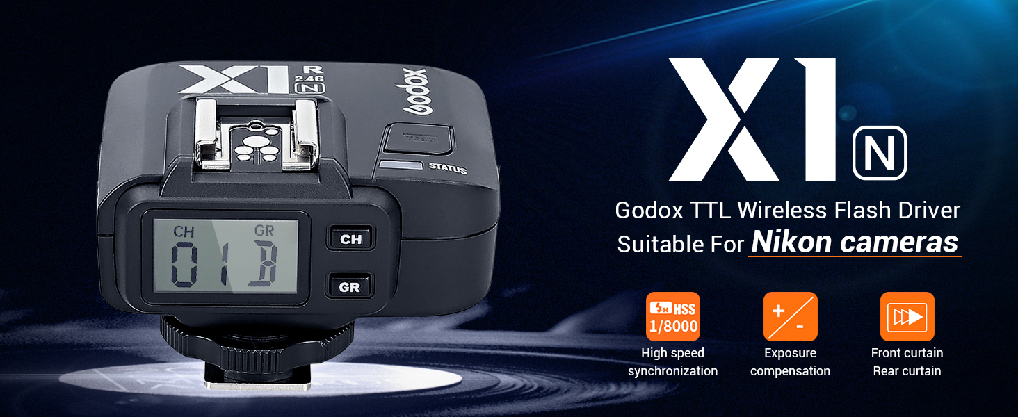 Godox X1R-N TTL 2.4G Wireless Empfänger Funkauslöser für Nikon Kamera: Amazon.de: Elektronik & Foto