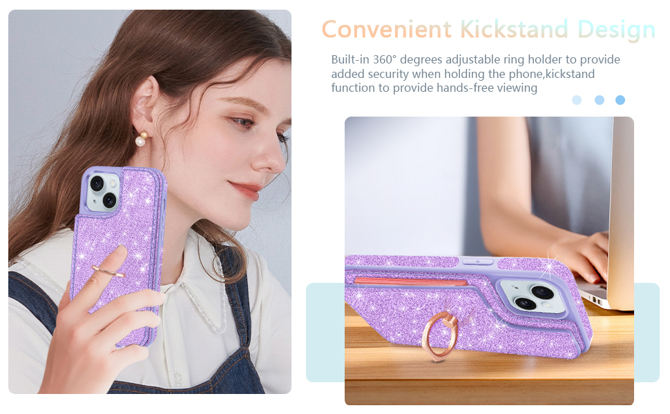 Amazon.com: Casewind for iPhone 15 Case Wallet,with [Screen Protector + Camera Lens Protector ...