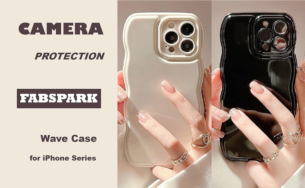 Amazon.com: FABSPARK iPhone 14 Pro Max Case,Simple Wave Design Wavy Frame Soft Silicone ...