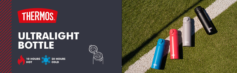 THERMOS 4035.232.050 Ultralight Thermos Flask, Black, 500 ml, Extremely ...