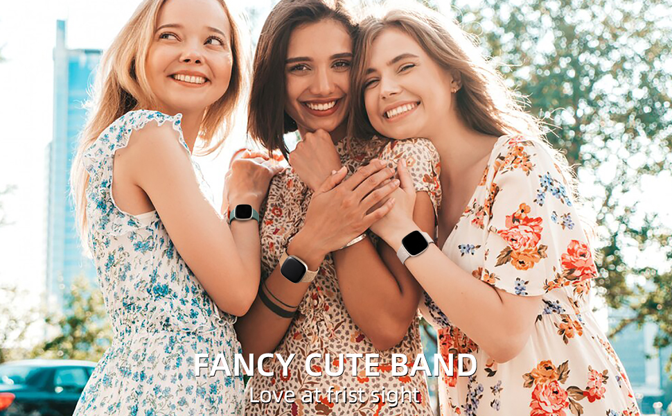 Odbeai - Correas grabadas florales compatibles con Fitbit Versa 4 bandas para mujer/Versa 3 ...