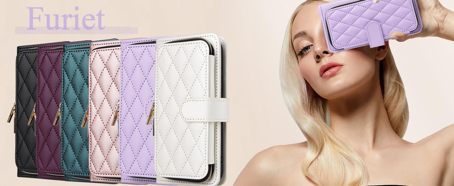 Amazon.com: Furiet Argyle Wallet Case for Samsung Galaxy A16 5G/4G with Wrist Strap Shoulder ...