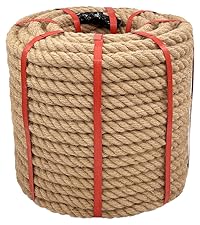 Glfcai Natural Hemp Rope, 1 In X 100 Ft, Brown, Ideal for Crafts, Porch ...