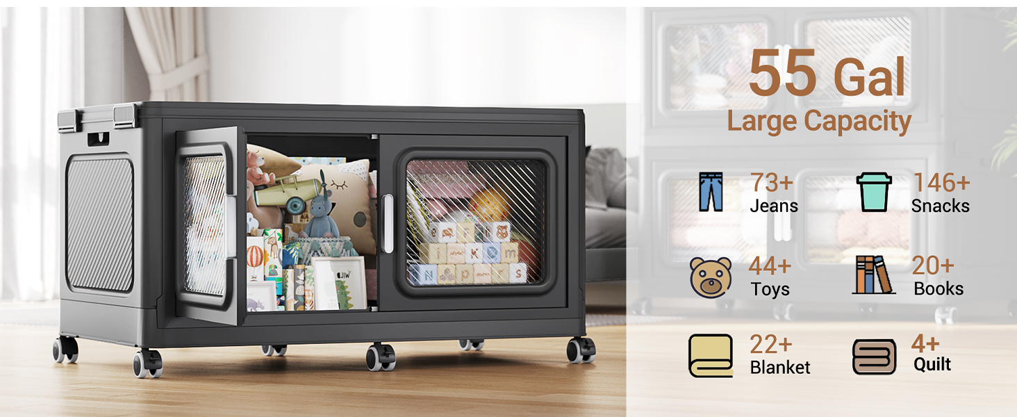 Amazon.com - Broview 385Gal Storage Bins, 1540Qt Extra Large Stackable ...