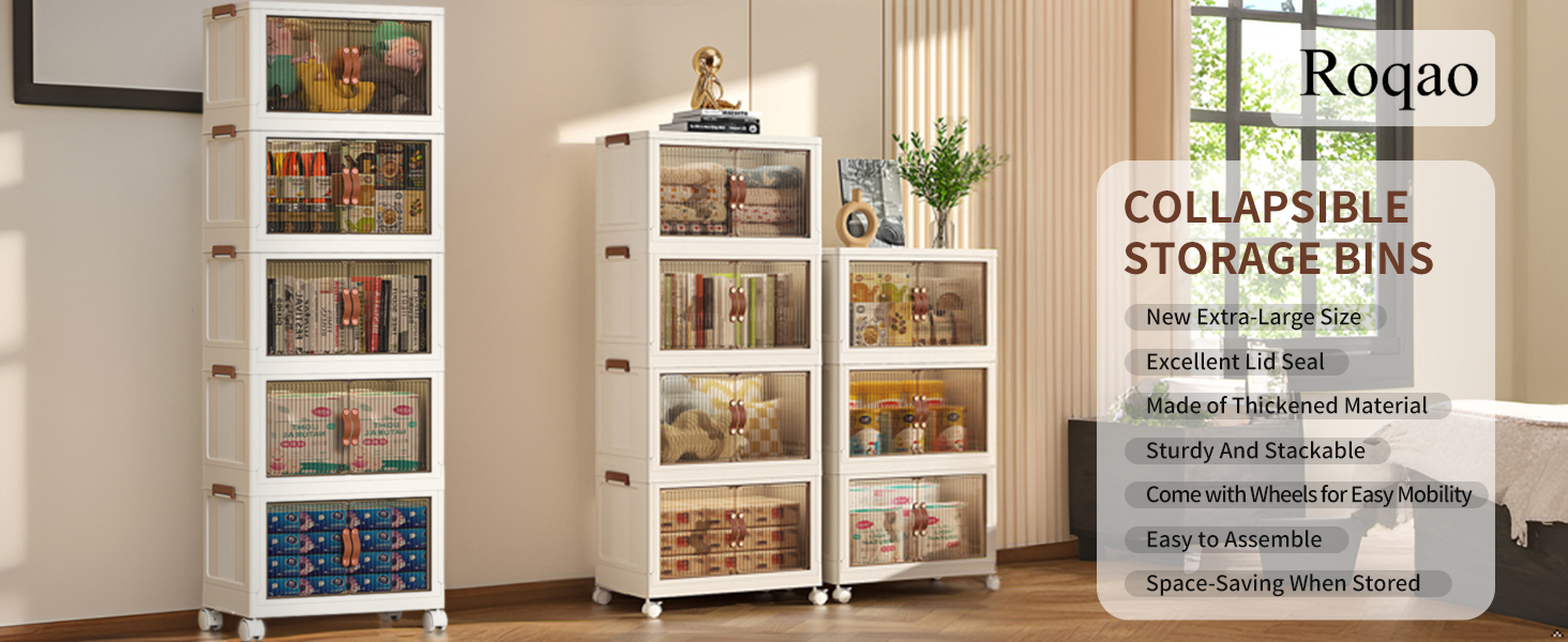 Amazon.com: Roqao Contenedores de almacenamiento apilables de 5 niveles ...