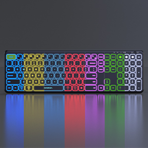 Amazon.com: seenda Multi-Device Rechargeable Bluetooth Keyboard, USB + Dual BT, Backlit ...