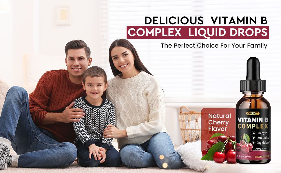 Amazon.com: CFILIHTC Vitamin B Complex Liquid Drops, B Vitamins Complex Supplement with B1, B2 ...