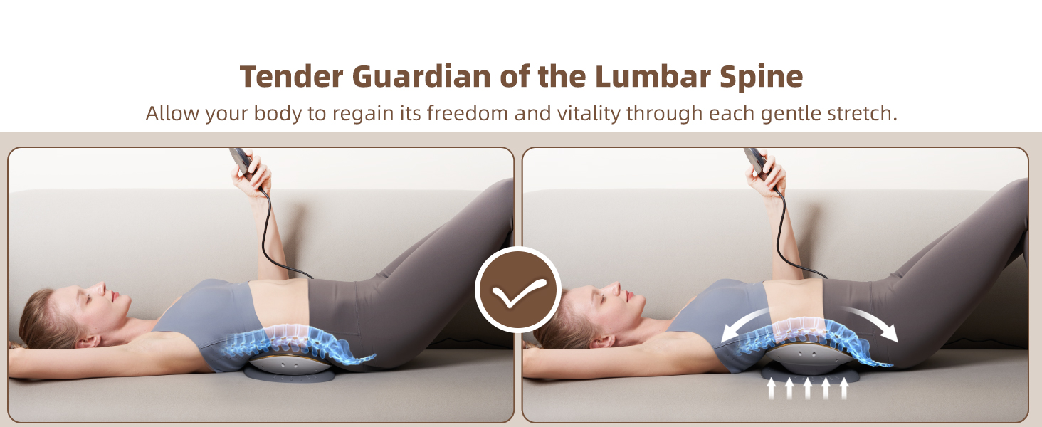 Amazon.com: Electric Lumbar Traction Device, Multifunctional Back Traction Device with Dynamic ...