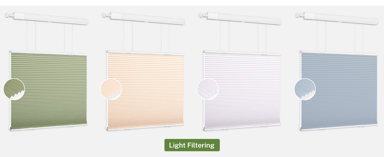 Amazon.com: MiLin No Drill No Tool Cellular Shades Top Down Bottom Up Cordless Waterproof ...