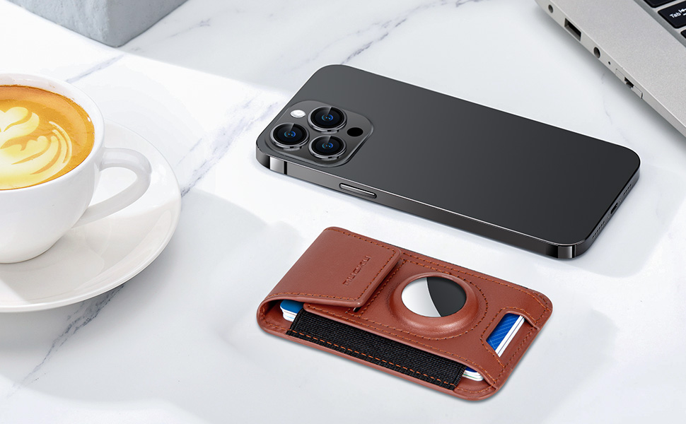 Amazon.com: nuoku Magnetic Phone Wallet Card Holder, Compatible with Magsafe Wallet for Airtag ...