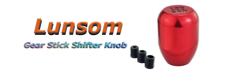 Lunsom Shifter Knob 5 Speed Gear Shift Stick Handle Weighted Short Shifting Lever Head with ...