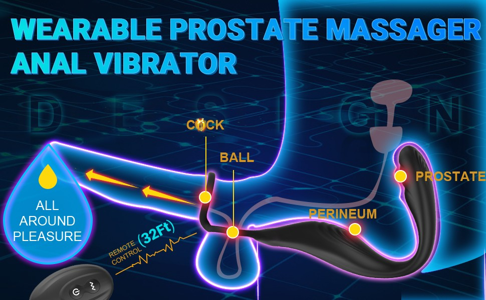 Amazon.com: Wearable Prostate Massager with Ball & Cock Ring - LATUNE Fully Flexible ...