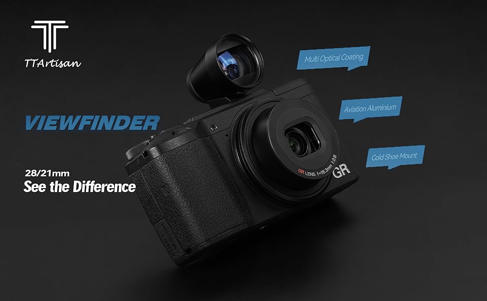 TTArtisan 21mm/28mm Viewfinder Aviation Aluminium Multi Optical Coating Compact Viewfinder ...