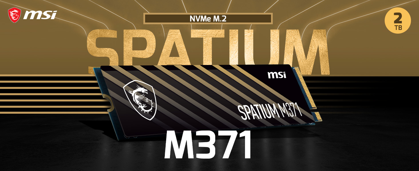 Amazon.com: MSI SPATIUM M371 NVMe M.2 2TB Internal SSD PCIe Gen3 NVMe 3D NAND (SPATIUM M371 NVMe ...