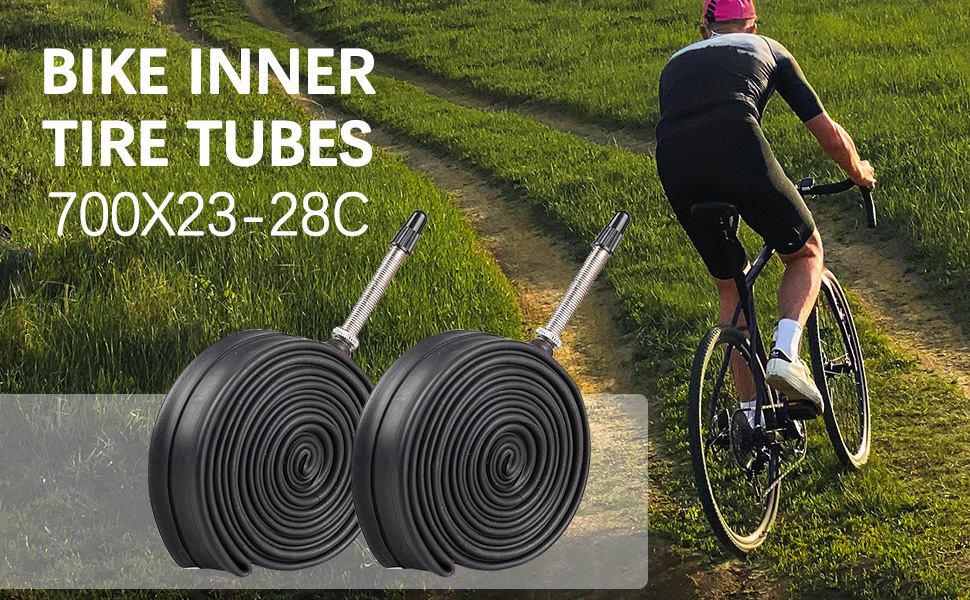 Pack 4 of 700C Bike Inner Tube 700 x 23c/25c/28c Presta Valve 48mm for Road Racing Touring ...