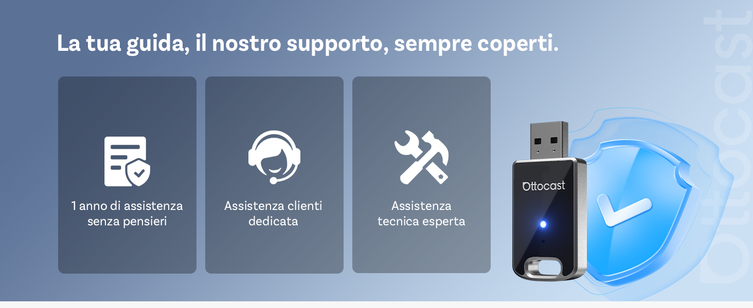 (Nuovo Modello 2025) OTTOCAST Adattatore Wireless 2 in 1 Carplay Android Auto, OTTO CAST Mini ...