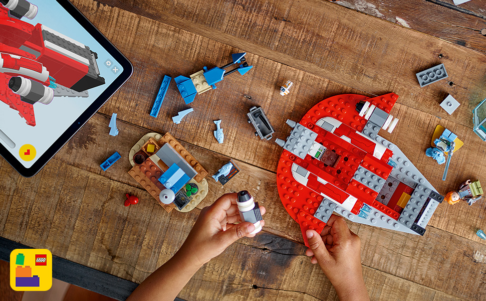 LEGO Star Wars The Crimson Firehawk, Starter Set con Astronave Giocattolo Costruibile, Veicolo ...