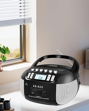 Amazon.com: CD Player Boombox & CD Cassette Player Combo, CD Player ...