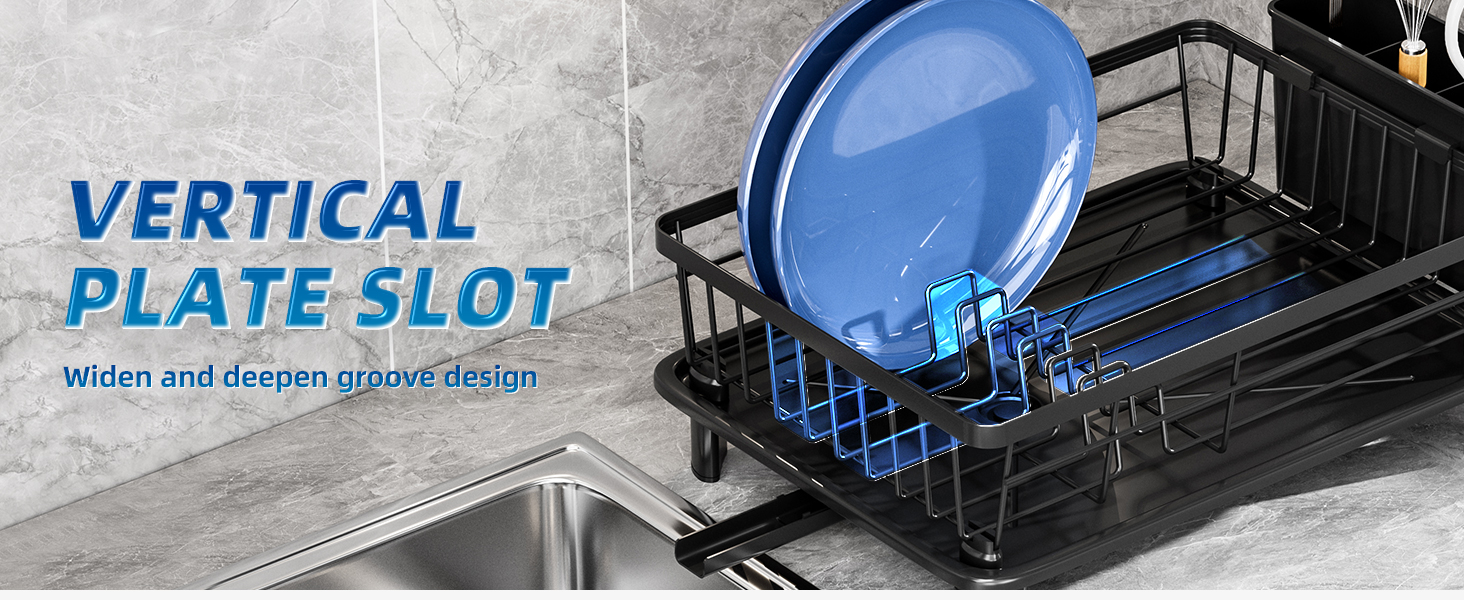 Amazon.com - GAOKASE Dish Drying Rack, Space-Saving Dish Rack, Dish Racks for Kitchen Counter ...