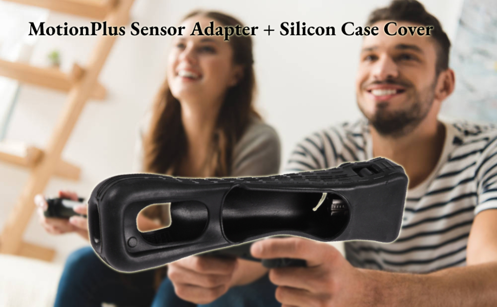 Wii Motion Plus Sensor Adapter with Silicon Case Cover for Nintendo Wii ...