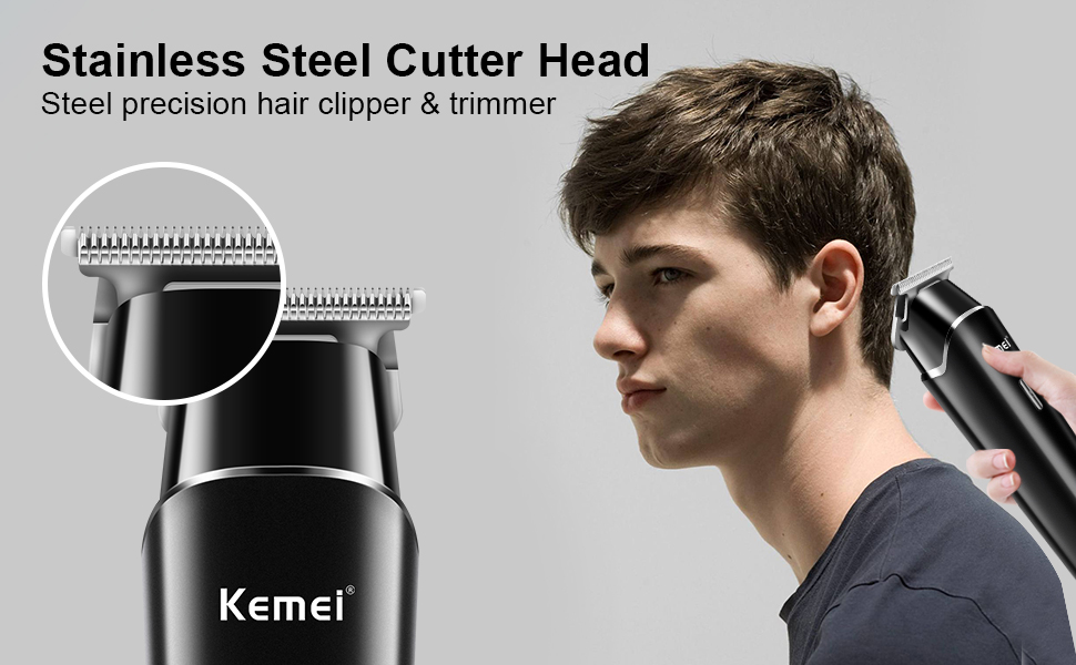 Amazon.com: KEMEI Black Hair Clippers for Men, Cordless Clippers for Hair Cutting, Professional ...