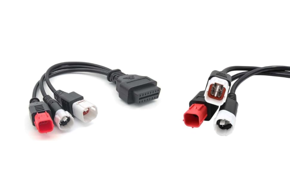 Amazon.com: 3 in 1 Motorcycle Cable: for Honda ， Yamaha，16 Pin to 6Pin ...