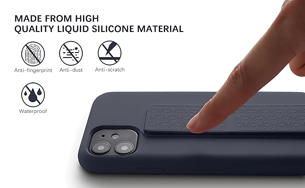 Amazon.com: LAUDTEC Silicone Kickstand Case Compatible with iPhone 11 case Vertical and ...