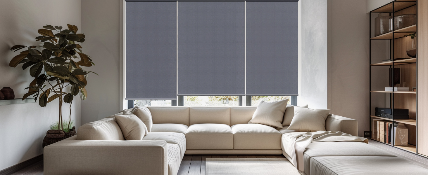 Amazon.com: May in Color 100% Blackout Roller Window Shades, 46"x72" Free-Stop Pull Down Shades ...