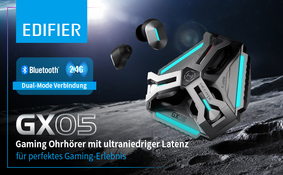 HECATE by Edifier GX05 True Wireless Bluetooth Gaming Earbuds, Active Noise Cancelling, mit ...