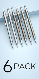 Nicpro 6 PCS Art Mechanical Pencils Set with Case, Drafting Pencil 0.3 & 0.5 & 0.7 & 0.9 mm and ...