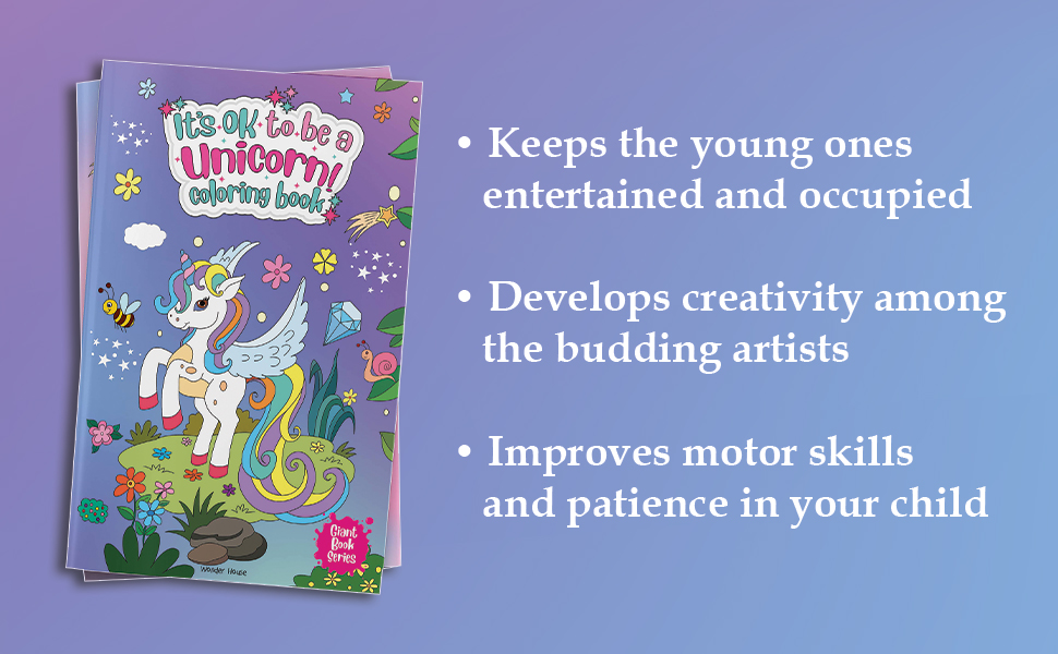 It's Ok To Be A Unicorn Coloring book: Jumbo Sized Colouring Book For ...